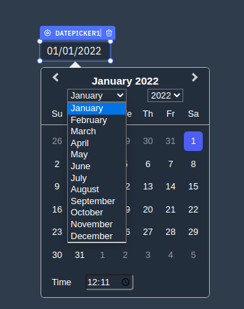 [dark mode] fix color of time selection box in datepicker · Issue #6271 · ToolJet/ToolJet · GitHub