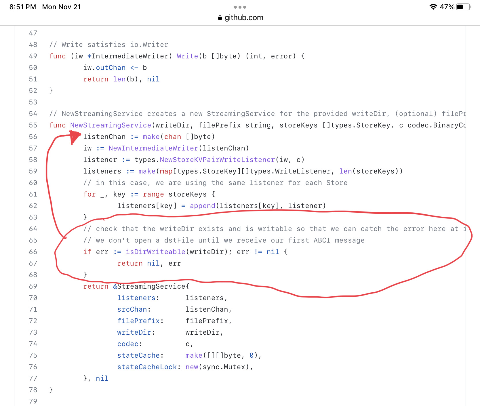 store/streaming/file: NewStreamingService should check directory ...