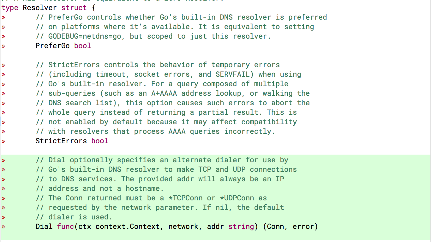 Net Rename Resolver Dial To Resolver Dialcontext Before Go1 9rc1