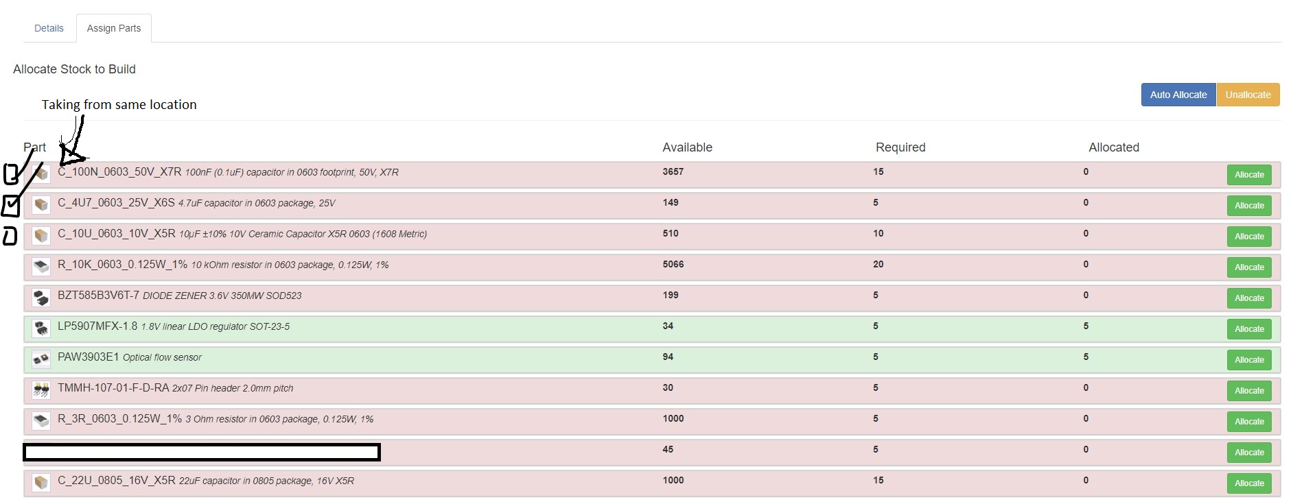 Allocation of parts · Issue #560 · inventree/InvenTree · GitHub