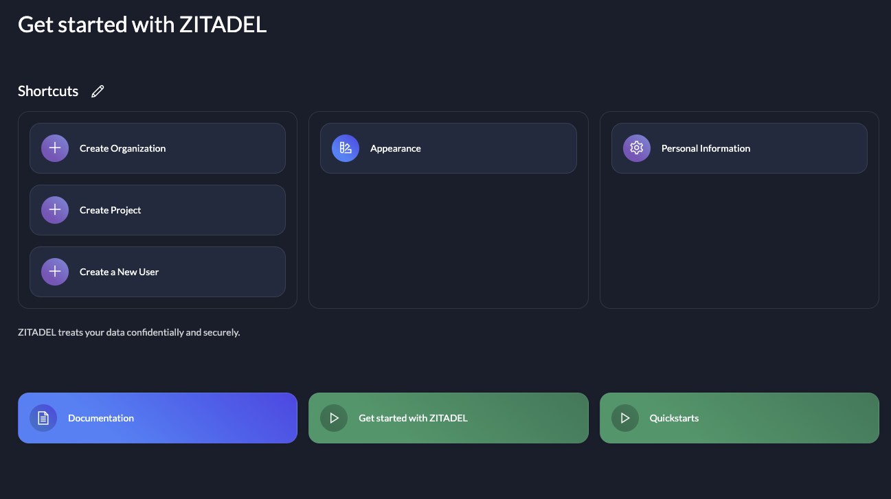 Shortcut Arrangement Start Page · Issue #3914 · zitadel/zitadel · GitHub