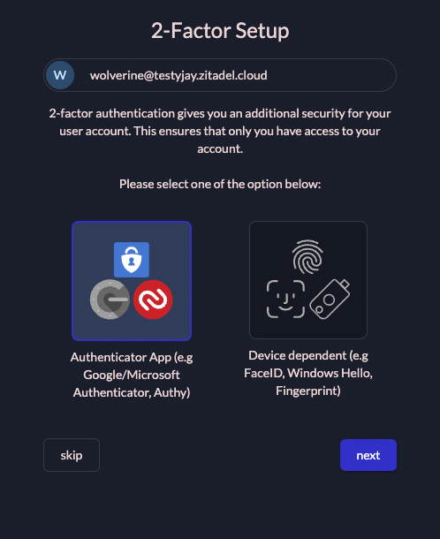 Confusing behaviour in the 2-Factor Setup screen · Issue #4648 · zitadel/zitadel · GitHub
