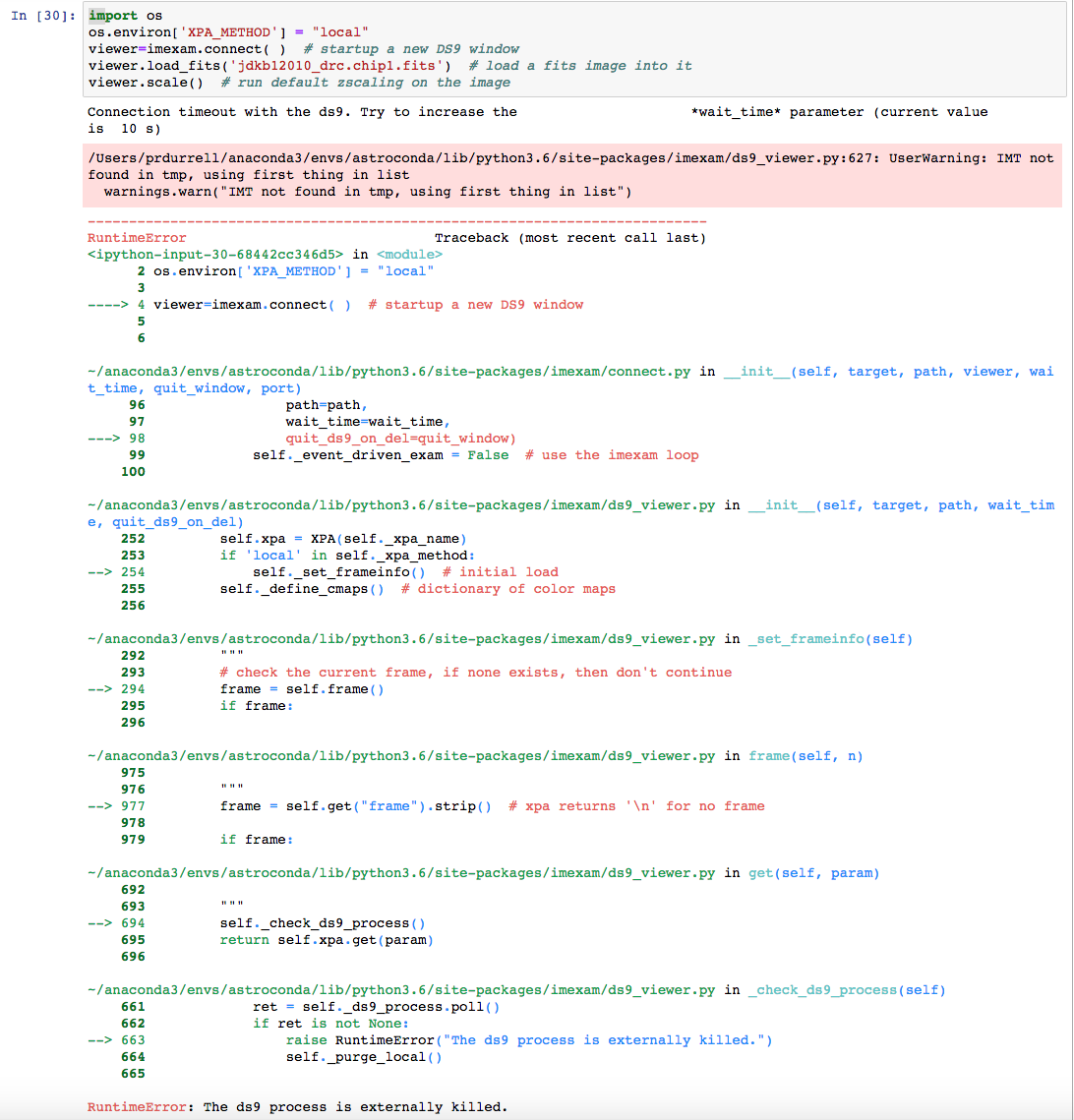 Trouble starting starting new DS9 display before running imexamine · Issue #164 · spacetelescope ...