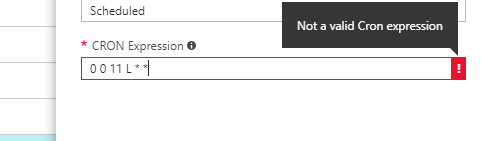 How to define a cron expression that will trigger the job run at last day of every month ...