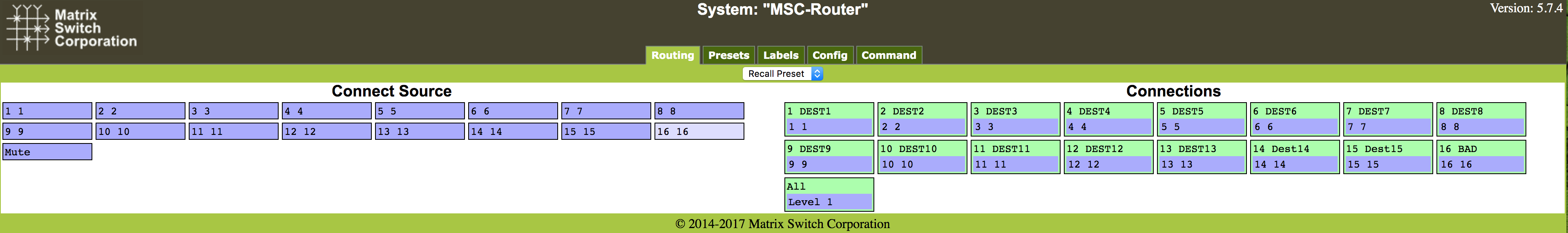 Module Request: Matrix Switch Company SDI Router · Issue #1 · bitfocus/companion-module-msc ...