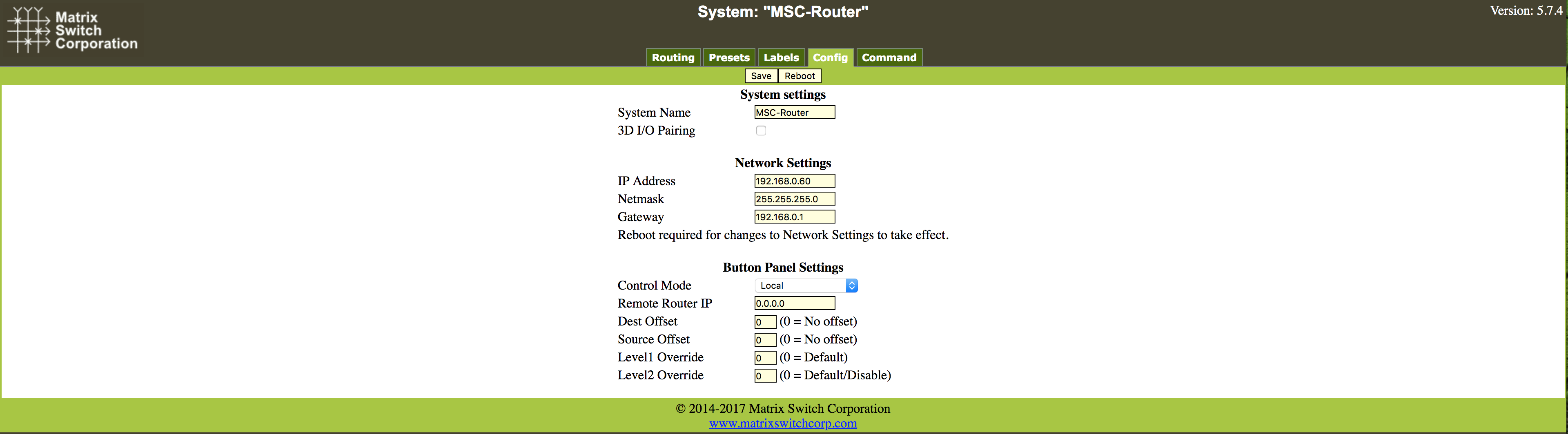 Module Request: Matrix Switch Company SDI Router · Issue #1 · bitfocus/companion-module-msc ...