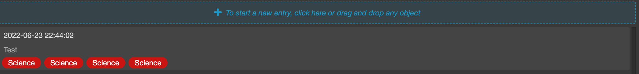 Simple functional prototype of notebook entry tagging · Issue #4820 · nasa/openmct · GitHub