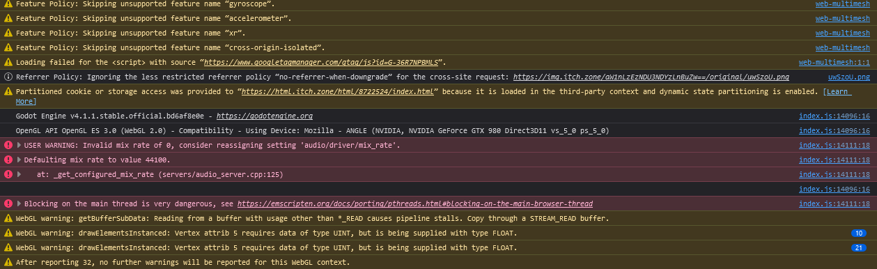 MultiMesh won't display in web (MultiMeshInstance2D & RenderingServer) · Issue #81926 ...