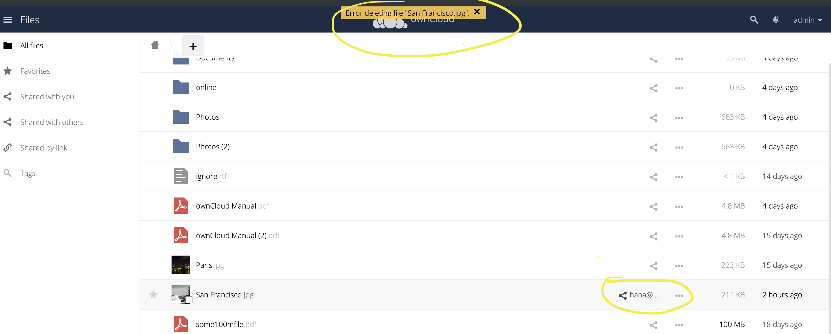 Error Deleting When Unsharing A File · Issue 7190 · Owncloud Client · Github