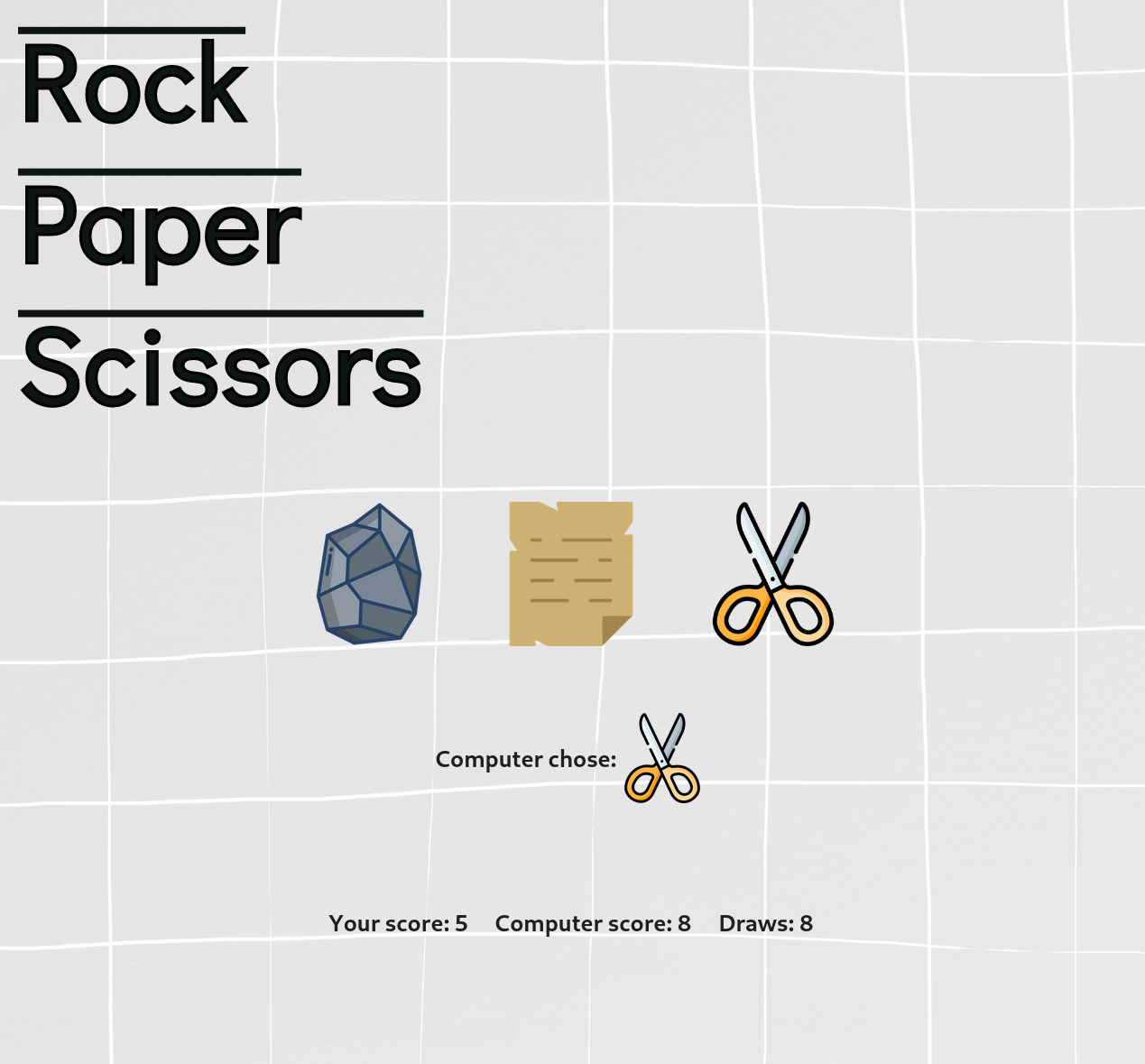 GitHub - yungnegev/rock-paper-scissors: basic rock paper scissors