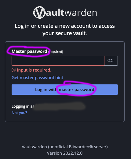 What is my master password? · dani-garcia vaultwarden · Discussion ...