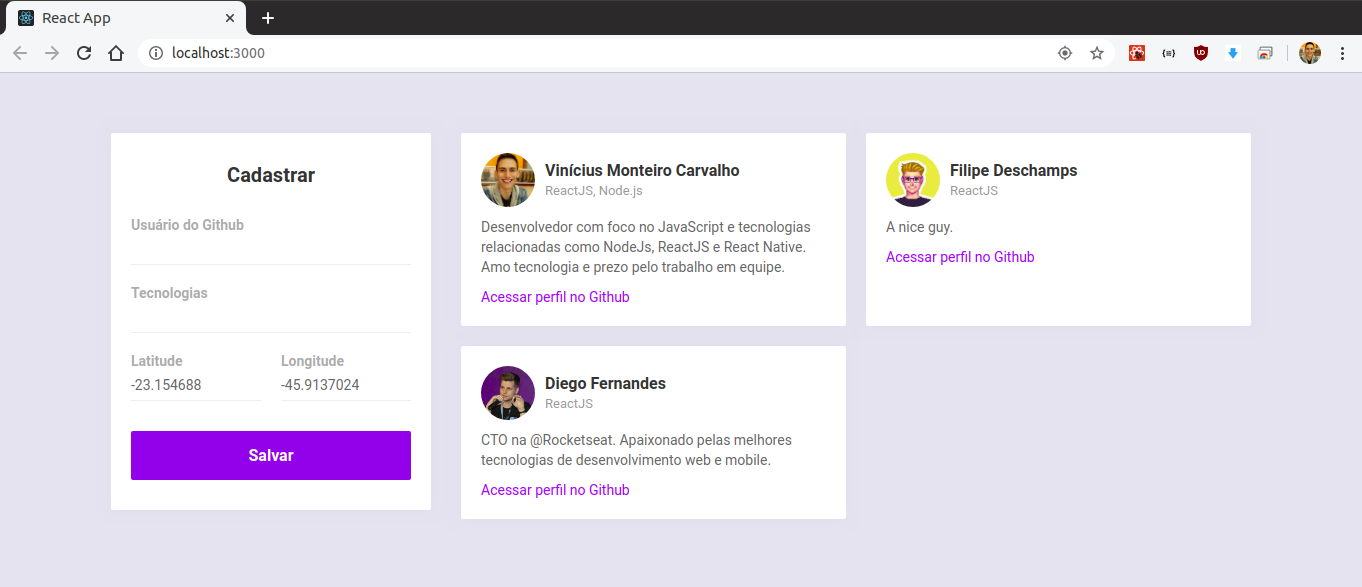 GitHub - vinimontc/devradar-web: Página web desenvolvida para trabalhar diretamente com a API do ...