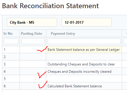 {bug} Report Bank Reconciliation Statement > Drill down click ...