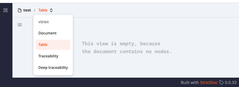Disable Document View Menu Items For Empty Views · Issue 1007 · Strictdoc Projectstrictdoc