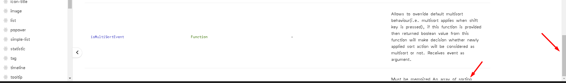 Documentation page height does not fit the entire content for large tables of properties · Issue ...