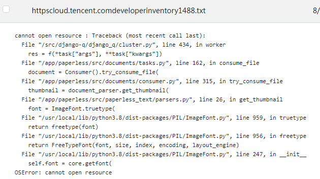 [BUG] upload txt and Generating thumbnail... failed · Issue #1422 · paperless-ngx/paperless-ngx ...