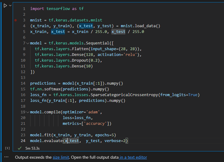 Initial running of TensorFlow on WSL Ubuntu 20.04 looks very very slow ...