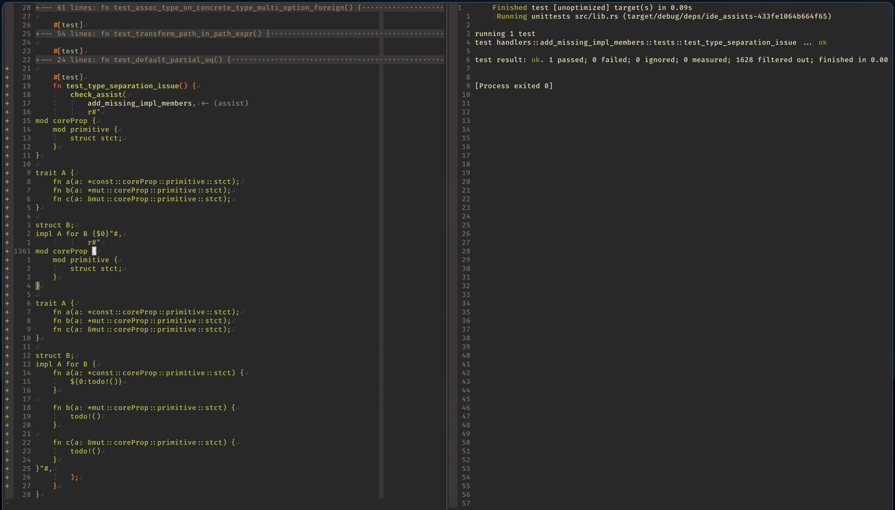 `implement Missing Members` Generates Without Spaces Between `const` And `` In Type Name
