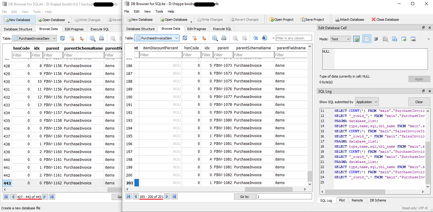 Lost some Purchase Invoice Item and Sales Invoice Item After Upgrade to 0.6.6 · Issue #483 ...