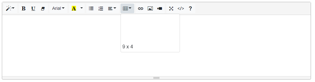 No dimension picker for table insert · Issue #3191 · summernote/summernote · GitHub