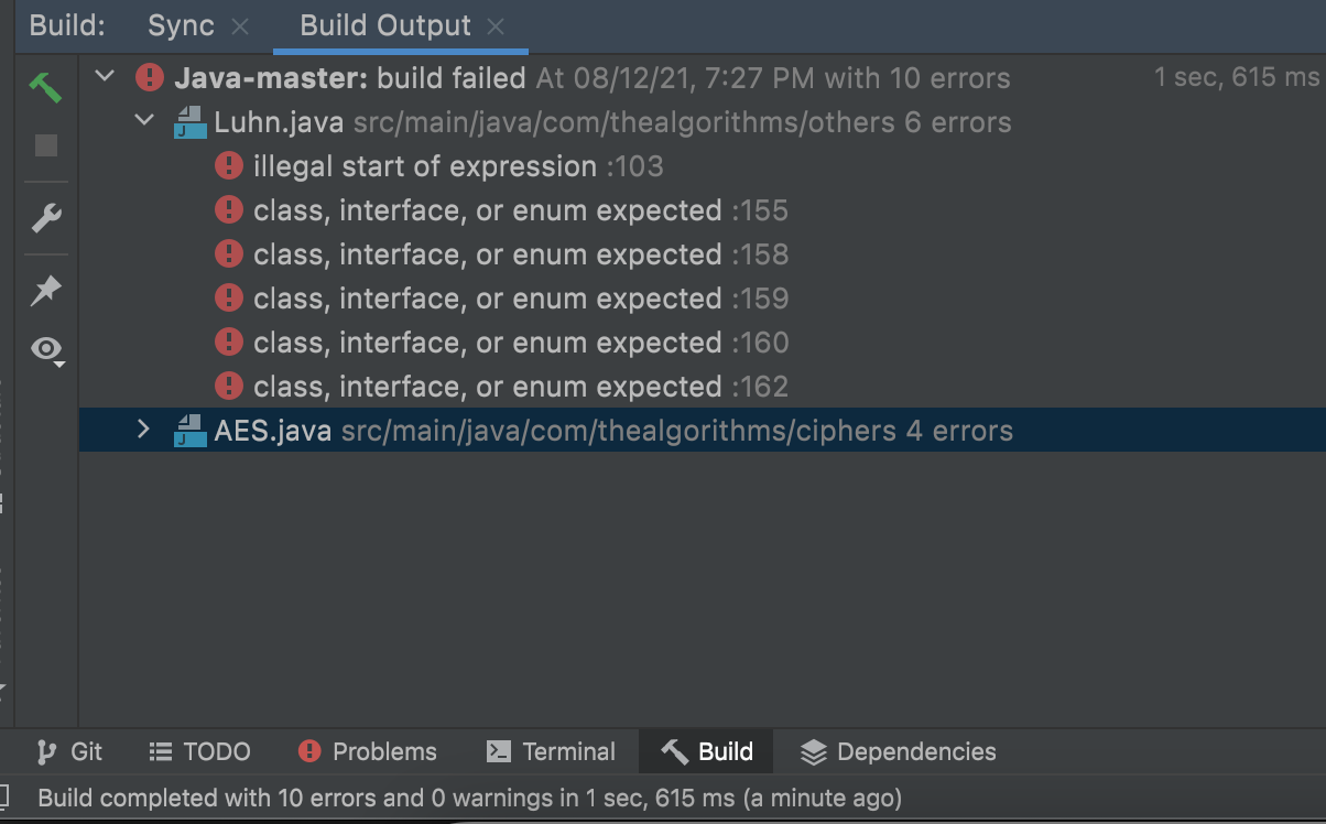 project does not compile on mac · Issue #2870 · TheAlgorithms/Java · GitHub