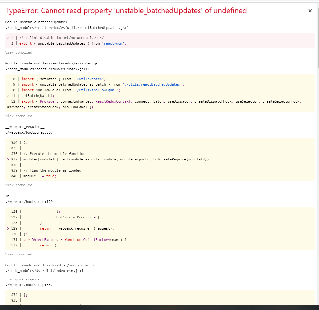 🧐[问题] 配置 externals 报 TypeError: Cannot read property 'unstable ...