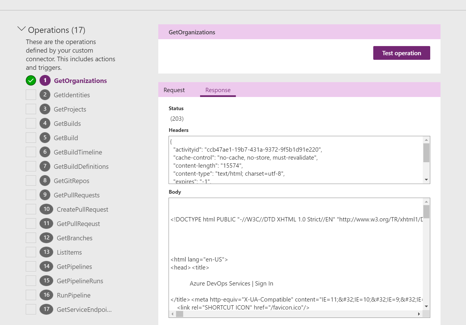 [ALM Accelerator - BUG]: Error 203 Custom Connector - CustomAzureDevOps ...