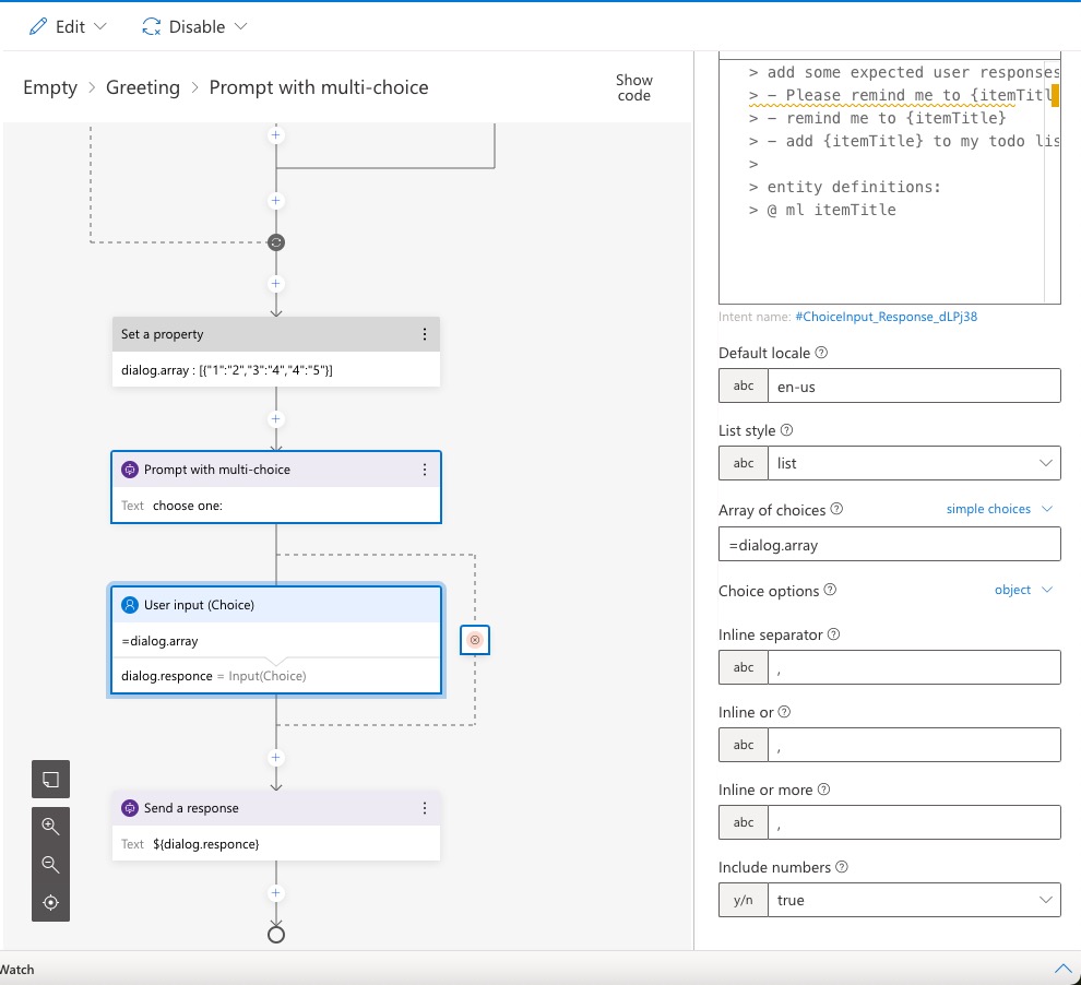 multi choice using json array · Issue #8580 · microsoft/BotFramework-Composer · GitHub