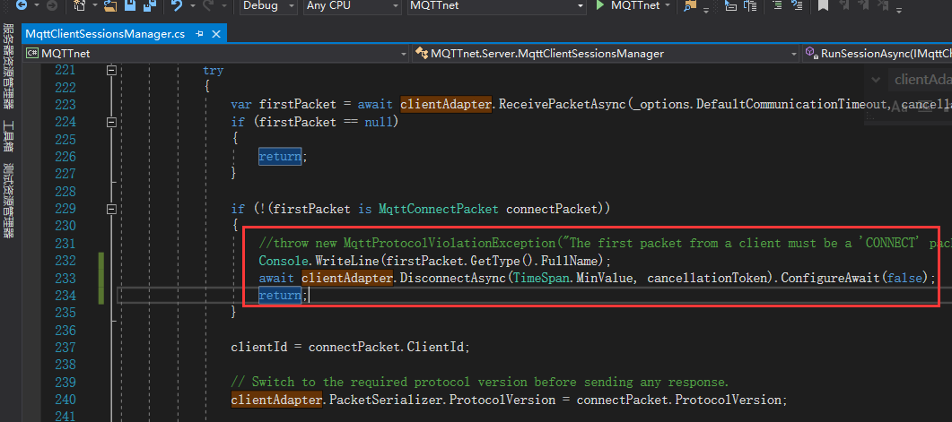 Withconnectionvalidator Cannot Receive Connection Request · Issue 508 · Dotnetmqttnet · Github 4325