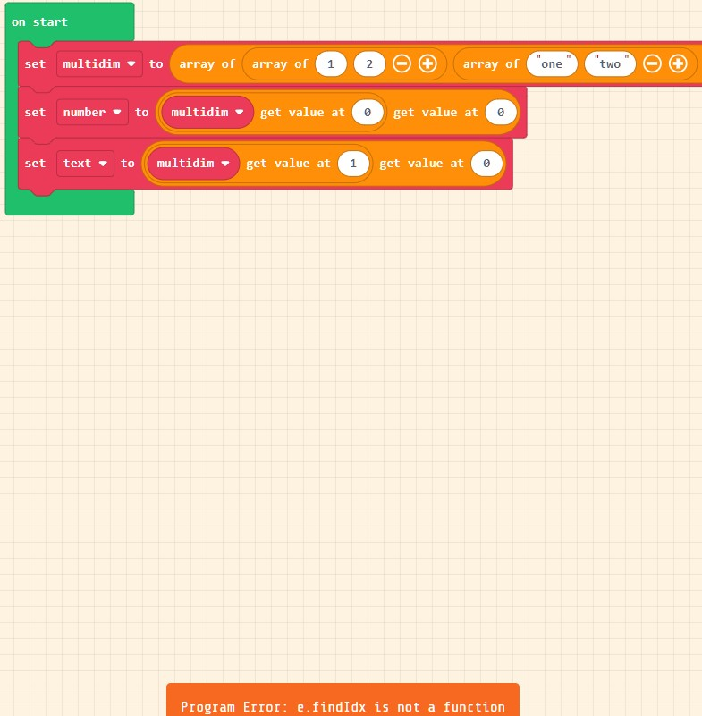 Program Error: e.findIdx is not a function - 2-dim array of different types · Issue #6113 ...