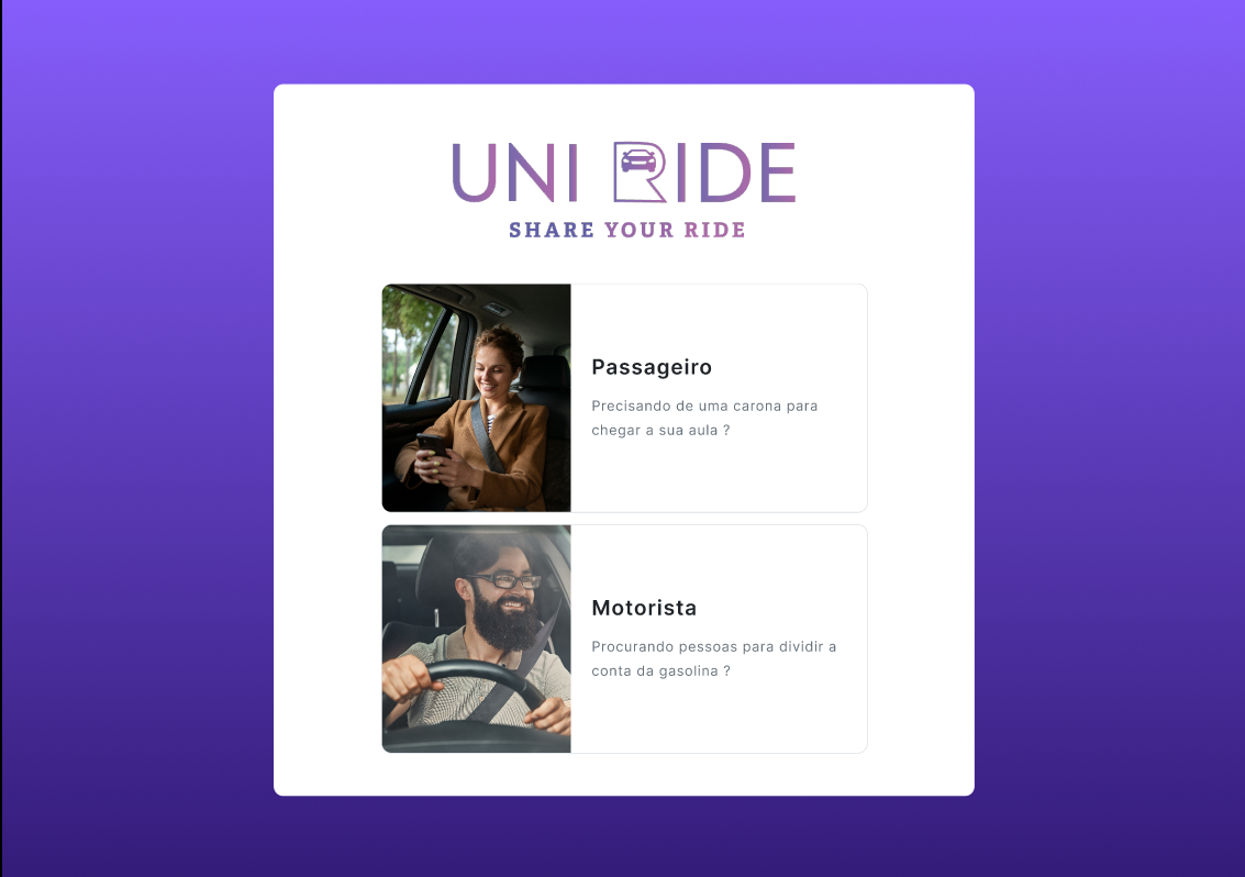 GitHub - AllanLimaS/Uni-Ride_concepcao-e-prototipacao: PROJETO DE SISTEMA WEB – M1: Sistema ...