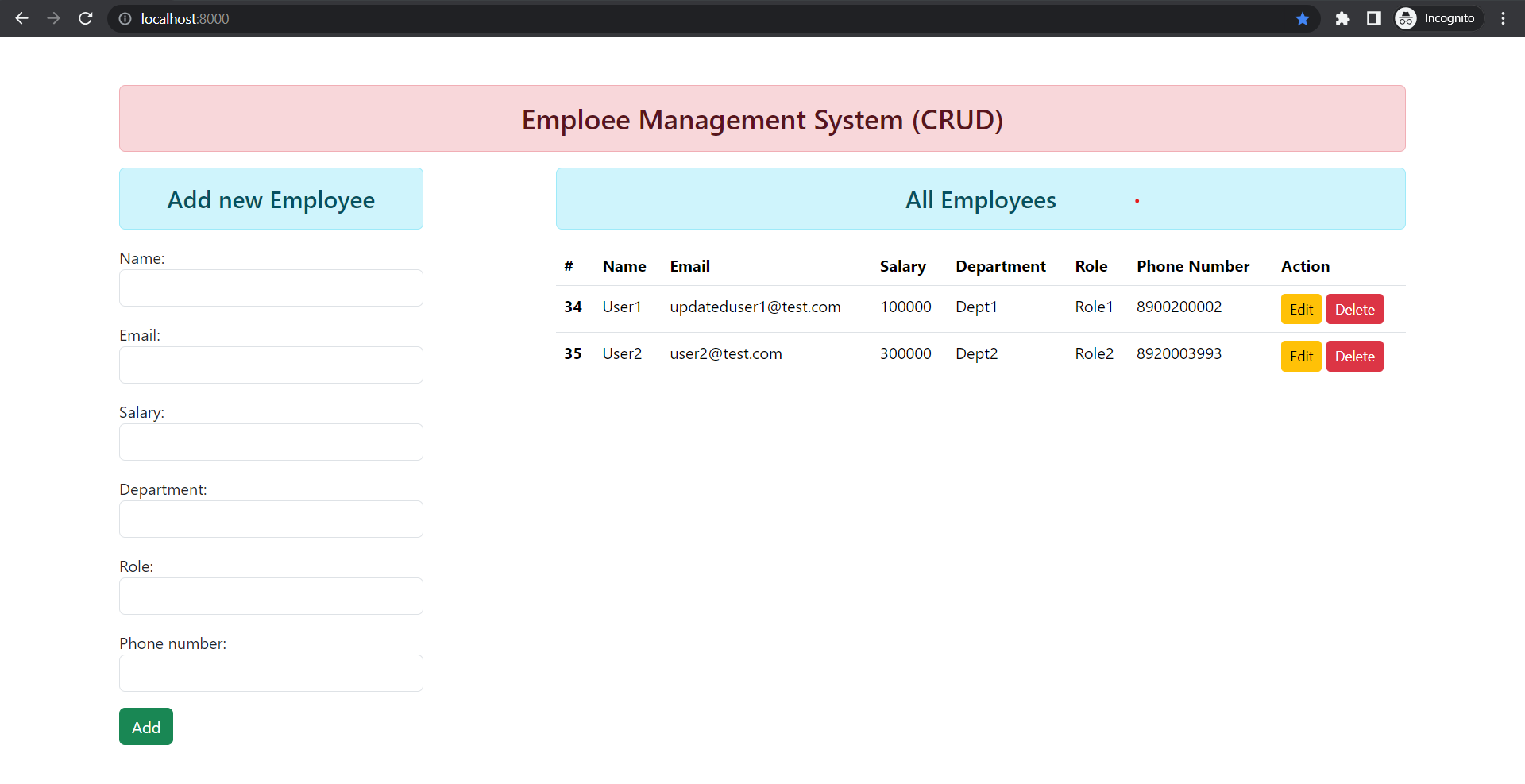 GitHub - ysinghal555/Employee-Management-System-using-CBV: This project include CRUD operation ...