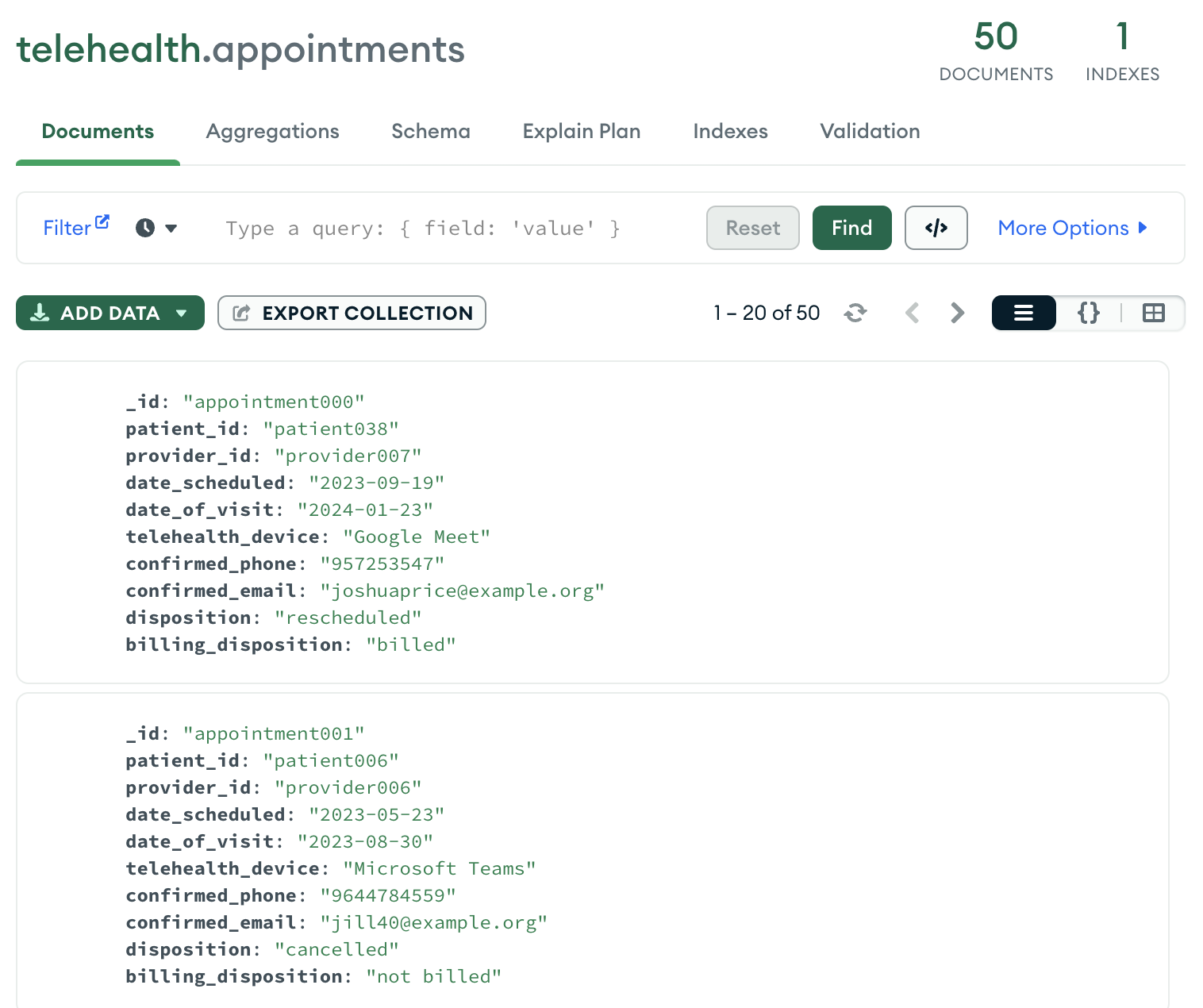 GitHub - spttruong/nosql-telehealth-database
