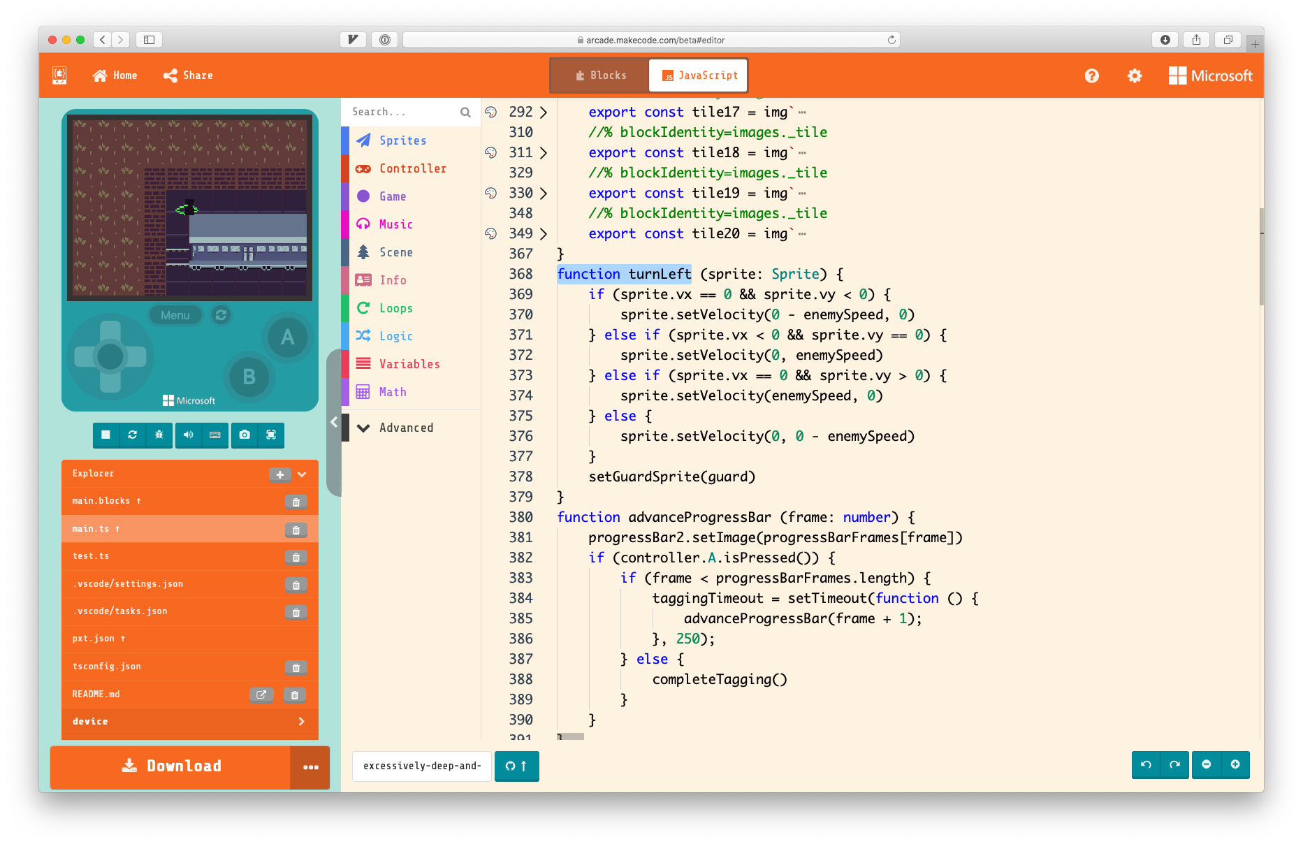 Keep selected function(ish) between editor and block · Issue #1774 · microsoft/pxt-arcade · GitHub