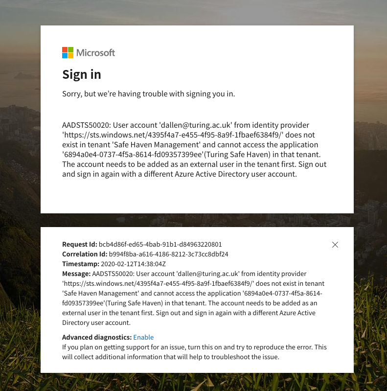 Enable user log-in without requiring a new Azure AD account · Issue ...