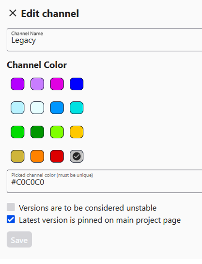 Allow custom colors in release channels · Issue #1167 · HangarMC/Hangar ...