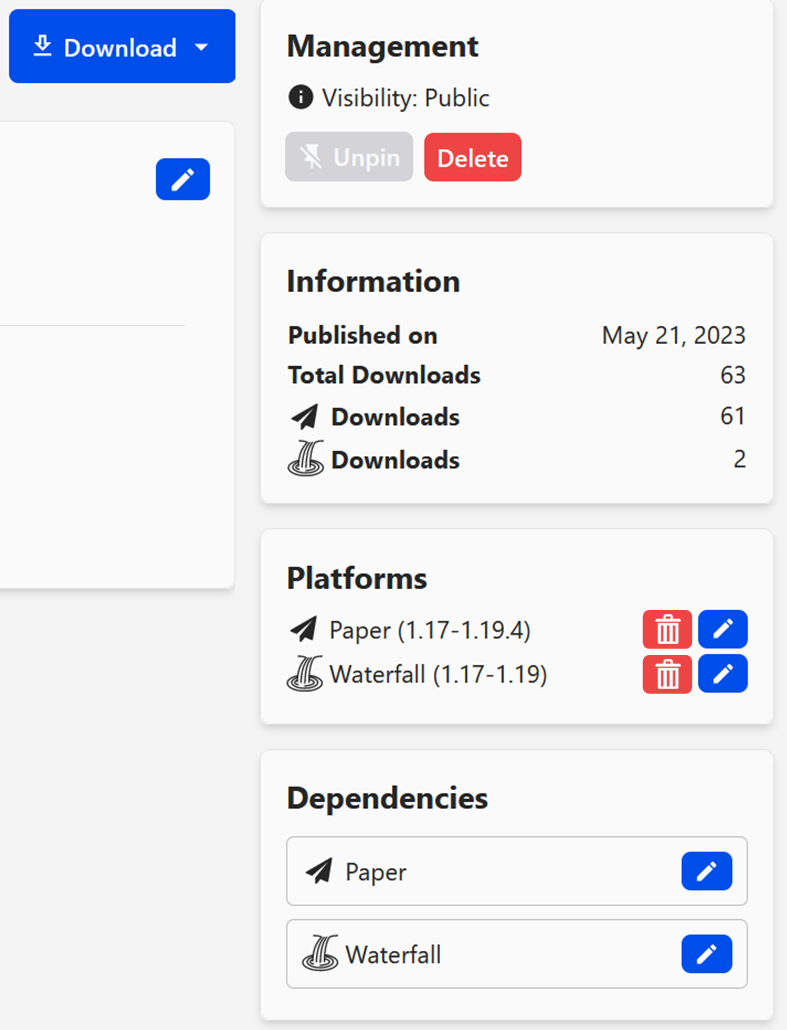 Partial Release Deletion · Issue #1240 · HangarMC/Hangar · GitHub