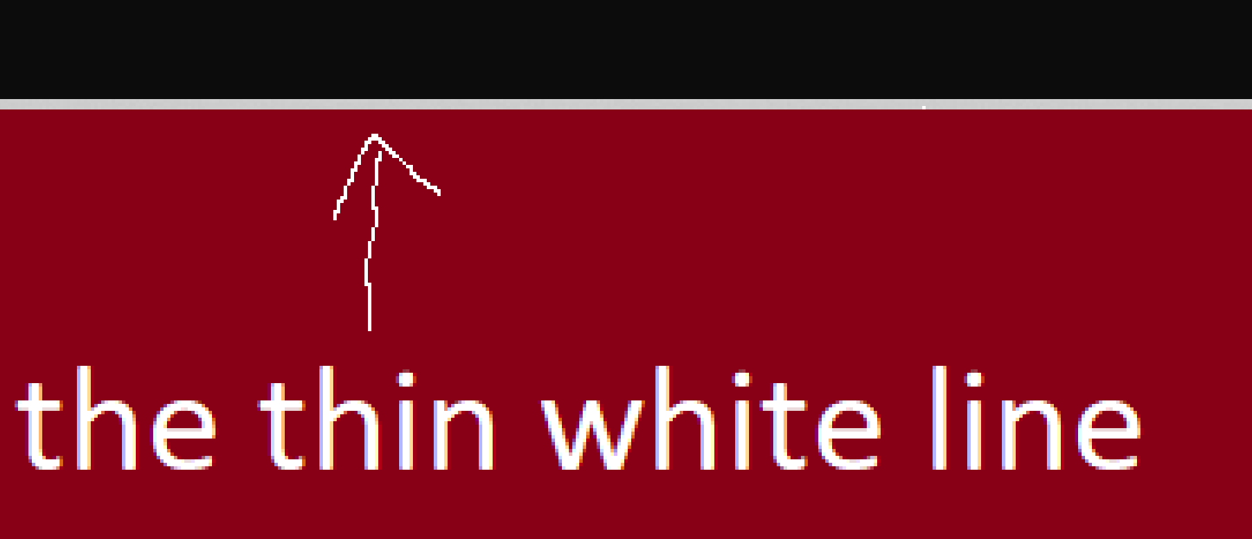 Thin white line or thin blue line at the bottom of the screen on ...