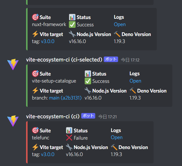 Custom discord integration by sapphi-red · Pull Request #102 · vitejs/vite-ecosystem-ci · GitHub