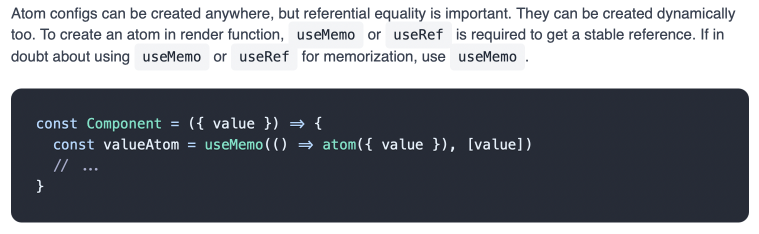 Dynamic selectAtom or focusAtom? · Issue #347 · pmndrs/jotai · GitHub
