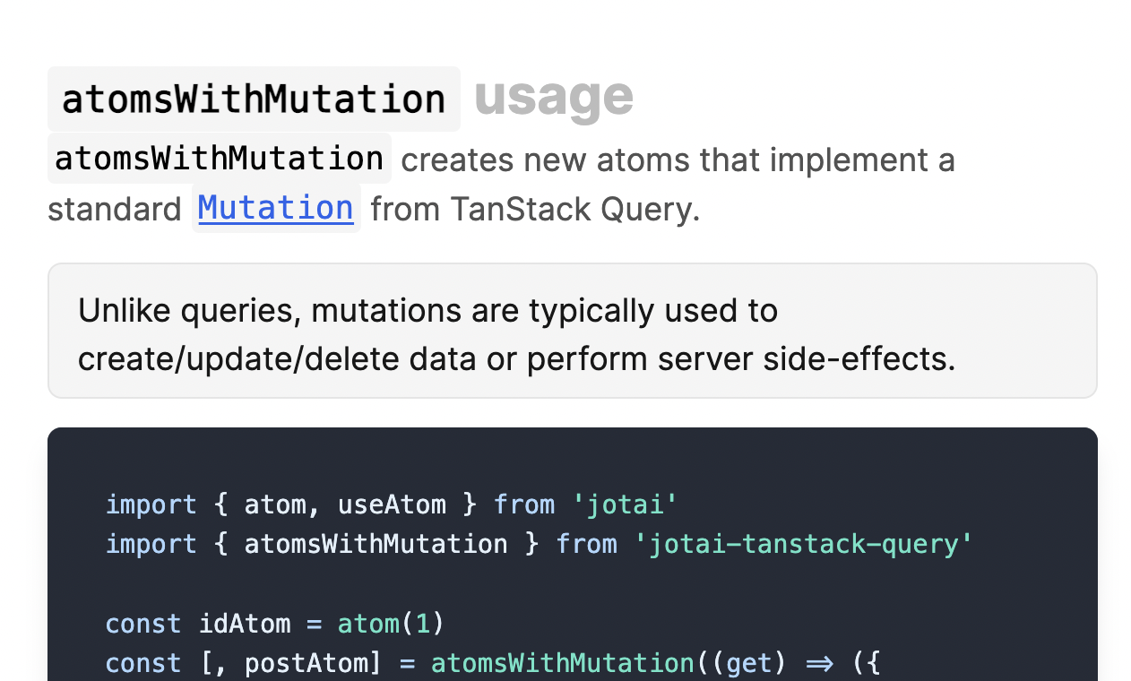 [jotai/query] atomWithMutation · Issue #309 · pmndrs/jotai · GitHub