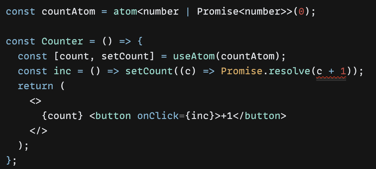 Turning atom value into promise does not suspend · Issue #1923 · pmndrs/jotai · GitHub