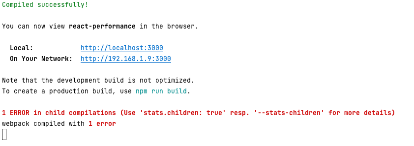 1 ERROR in child compilations (Use 'stats.children: true' resp ... 1 ERROR in child compilations (Use 'stats.children: true' resp ...