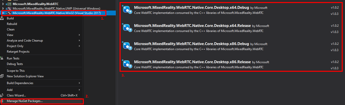 Missing files while building VS Solution · Issue #206 · microsoft/MixedReality-WebRTC · GitHub