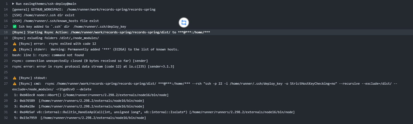 [rsync] Error Rsync Exited With Code 12 · Issue 79 · Easingthemes Ssh Deploy · Github