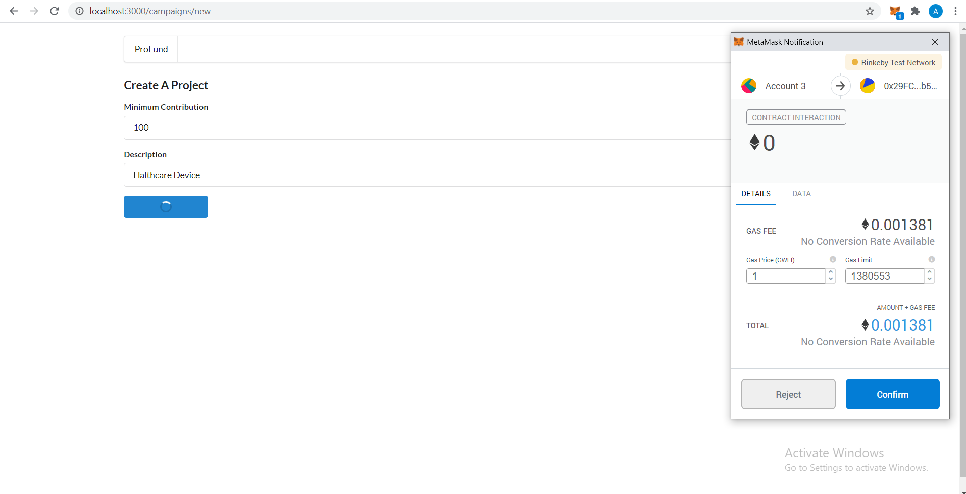 GitHub - iam-ankur45/ProFund: An Ethereum dApp to acquire funds for a project or product ...