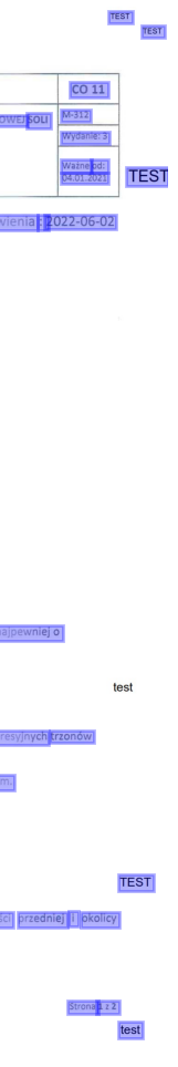 Detection model db_resnset50 detects very badly the words located in the right extremity of the ...
