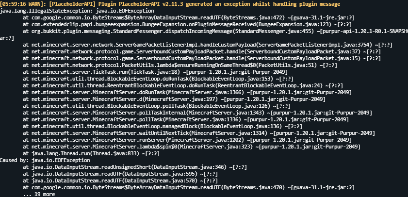 Eofexception · Issue 17 · Placeholderapi Bungeecord Expansion · Github
