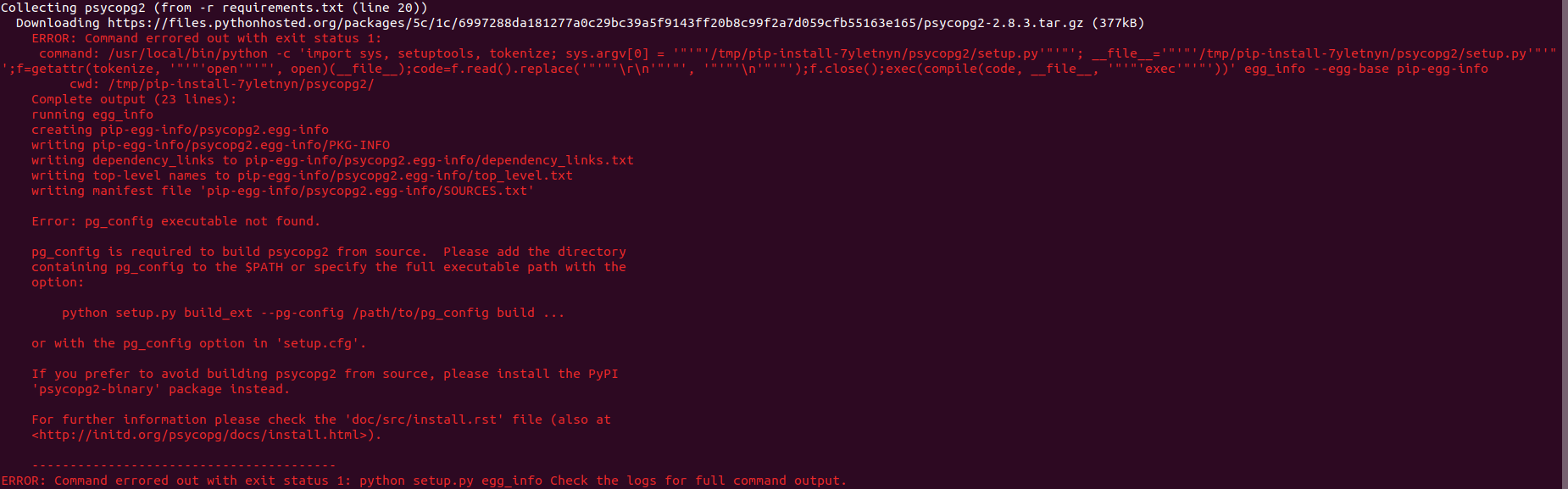 Error While Building Docker Image Requirements For App Websocket · Issue 299 · Openmined Pygrid